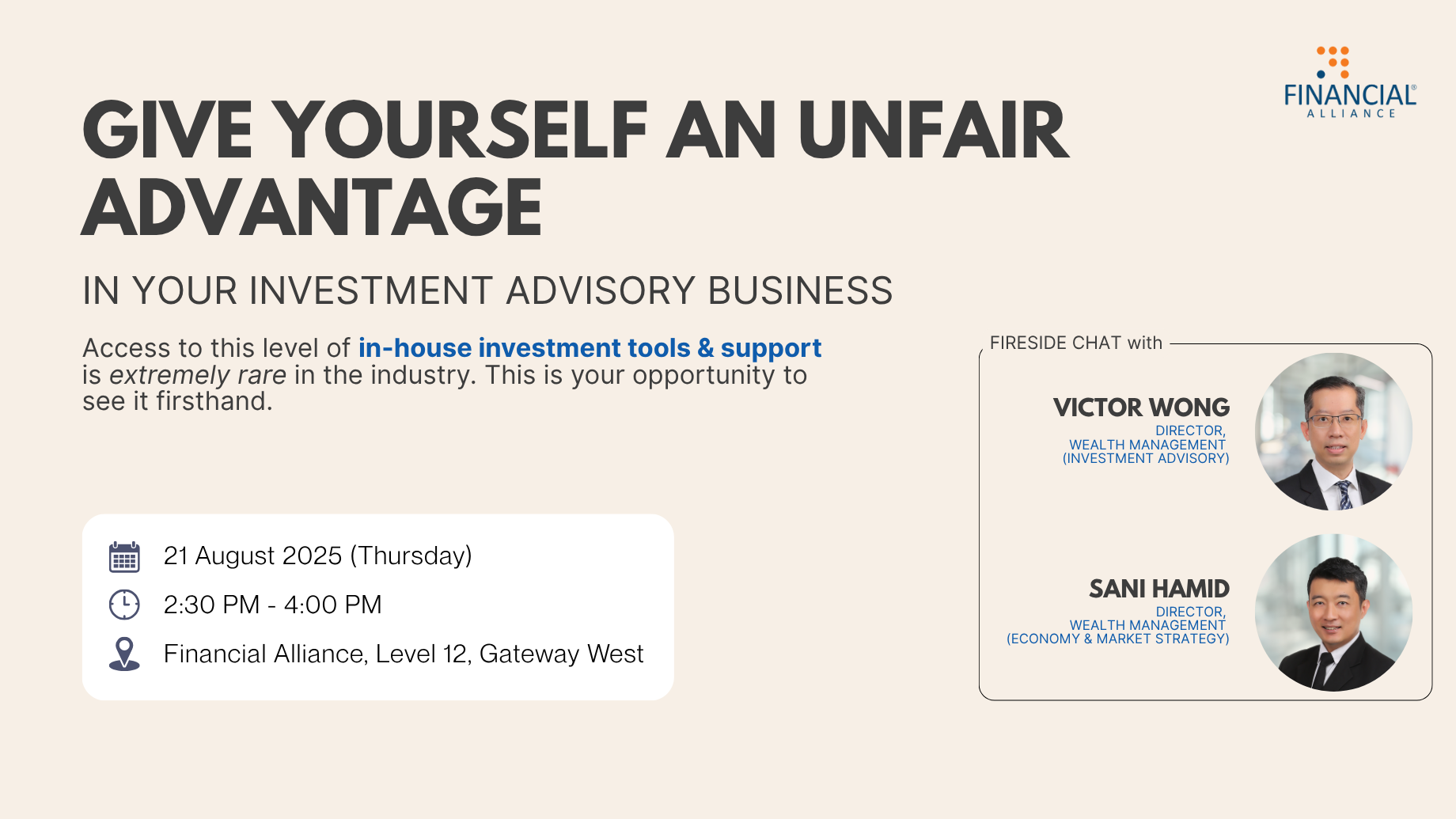 Investment Advantage for Financial Advisors | Financial Alliance